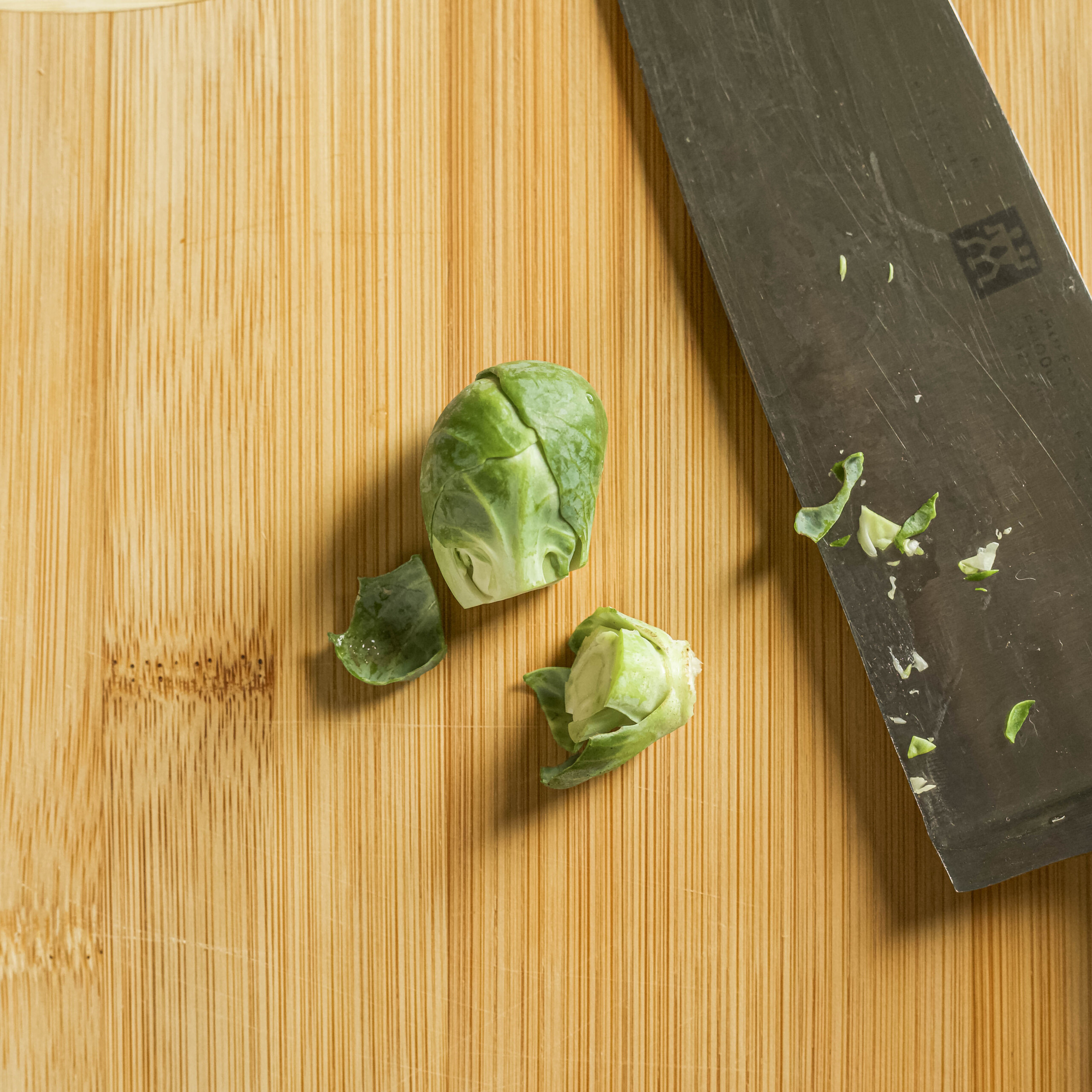 Small Batch Creamy Chopped Brussels Sprouts - A Flavor Journal