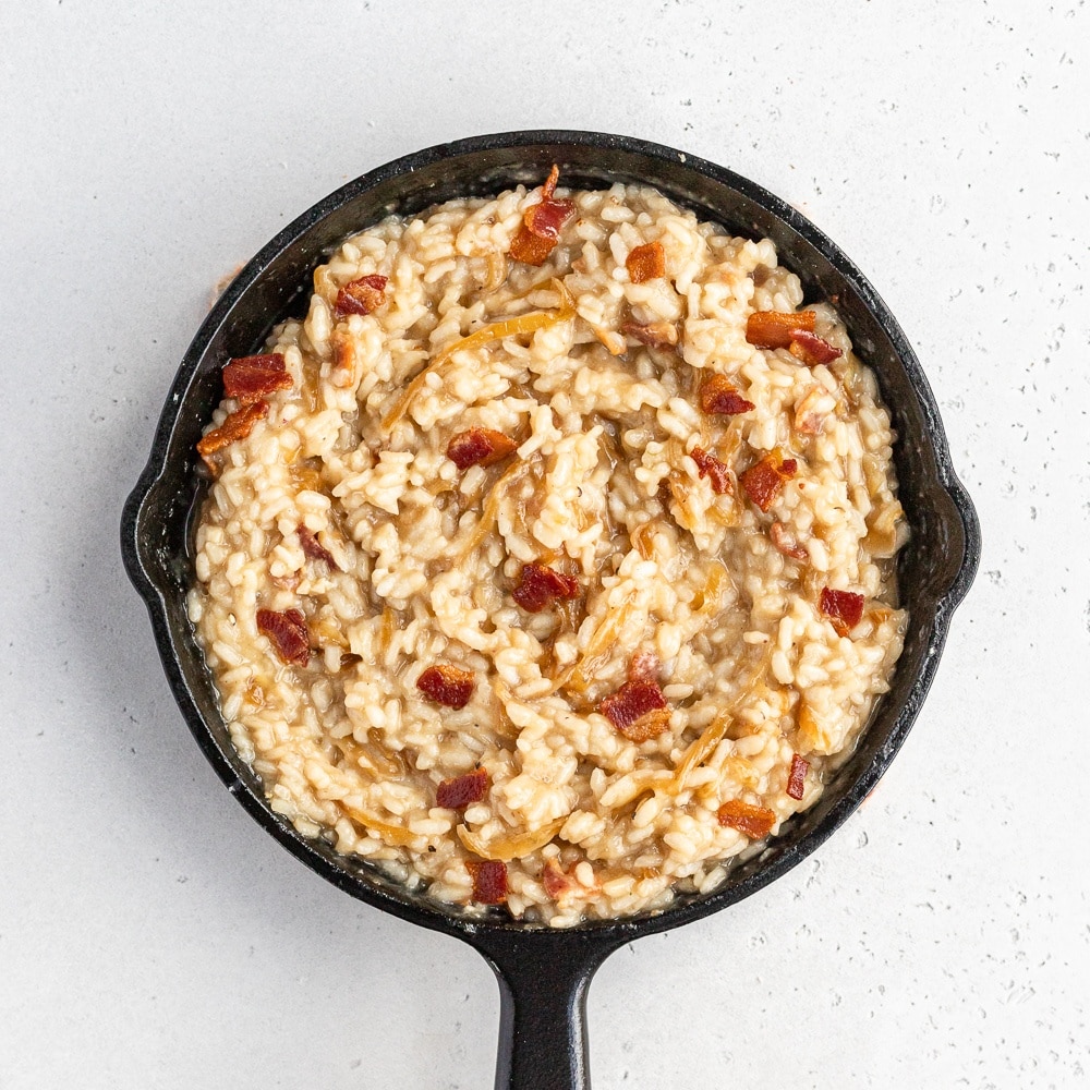 Caramelized Onion, Bacon, and Parmesan Risotto - A Flavor Journal