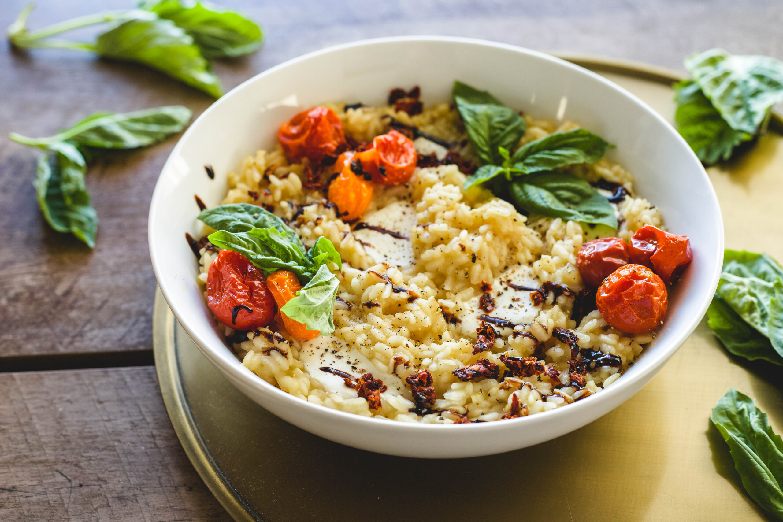Caprese Risotto with RiceSelect® Arborio Rice - A Flavor Journal