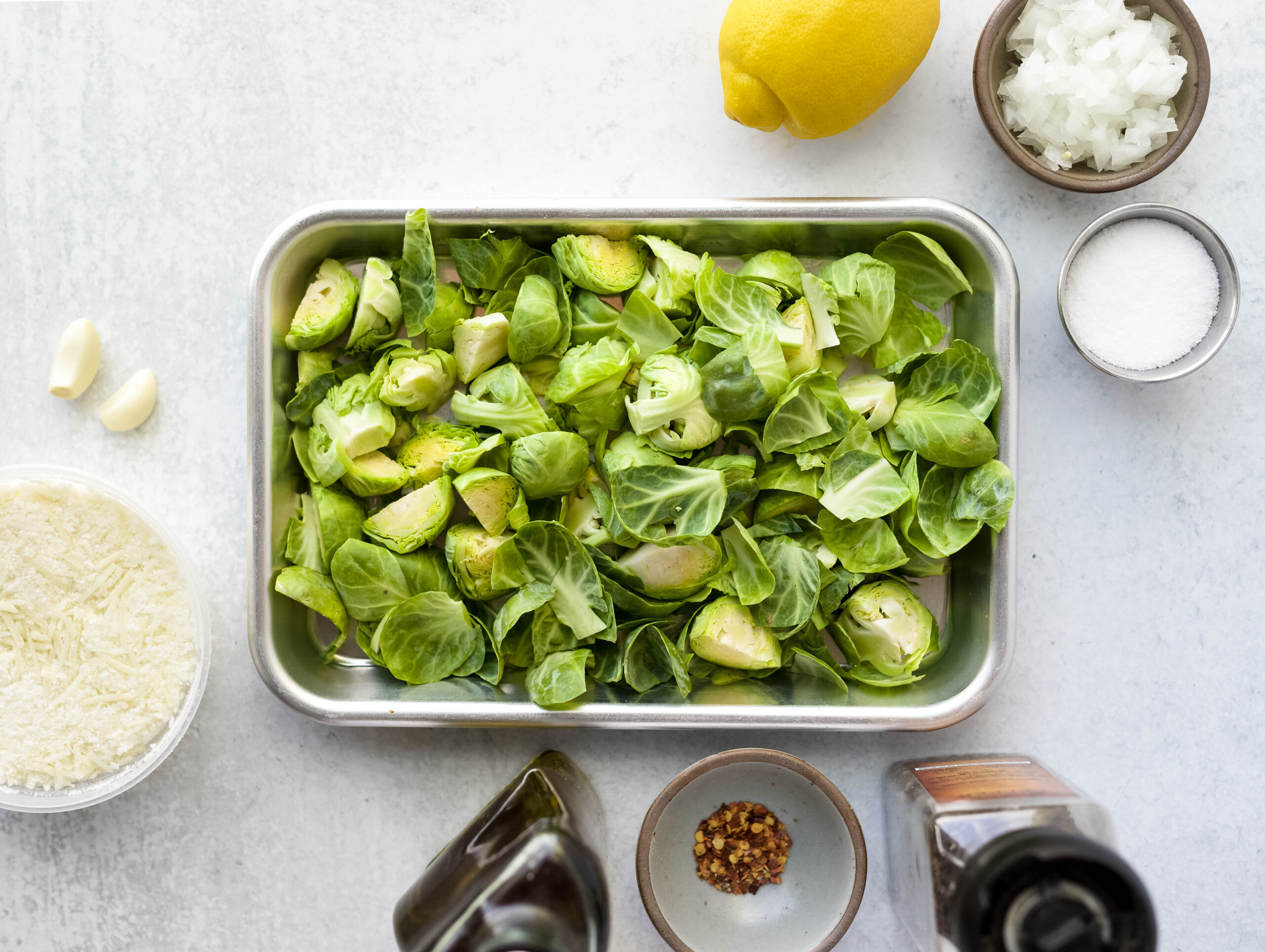 small batch roasted brussels sprouts with parmesan - A Flavor Journal