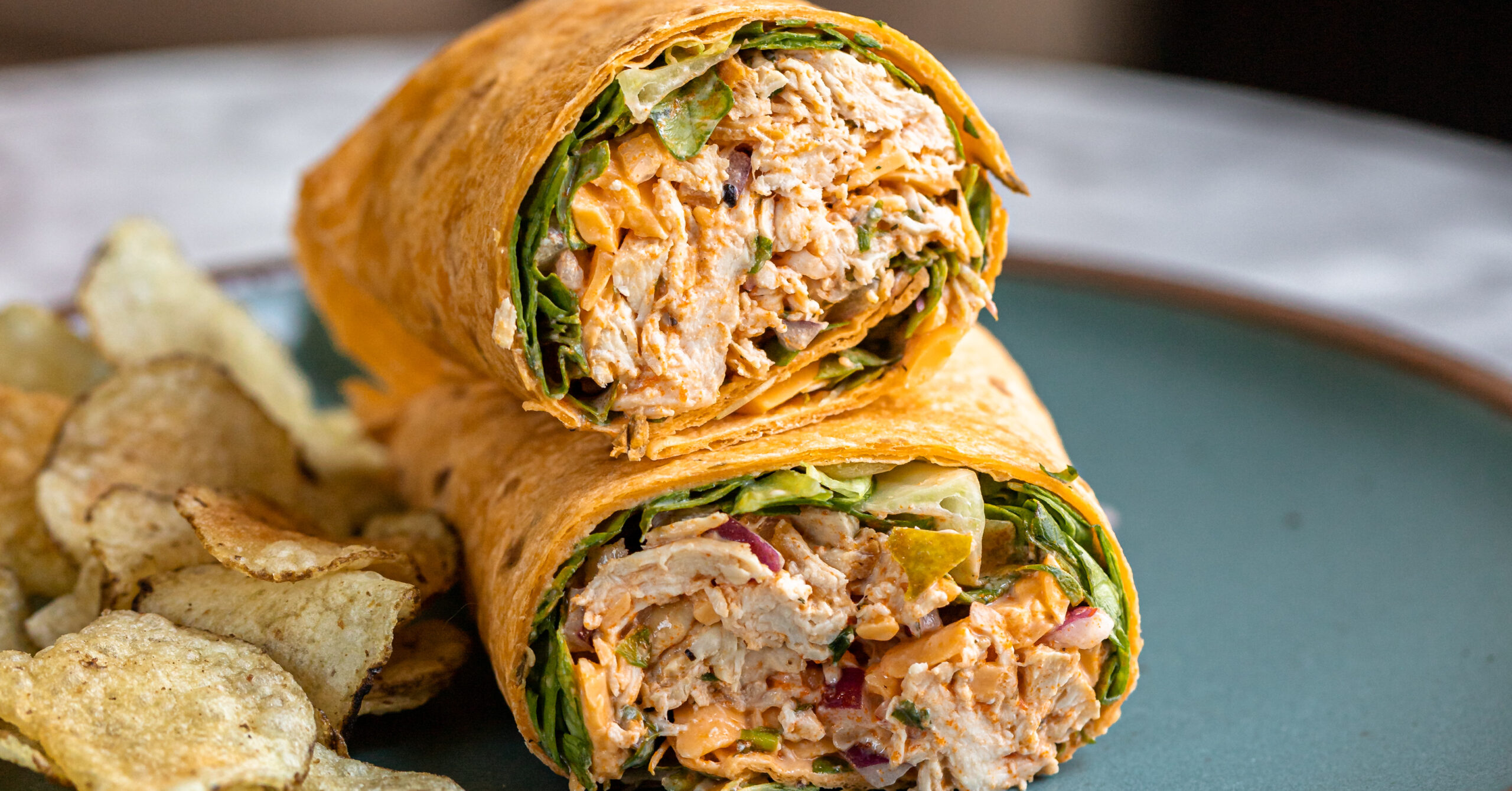Spicy Buffalo Chicken Wraps for Two - A Flavor Journal