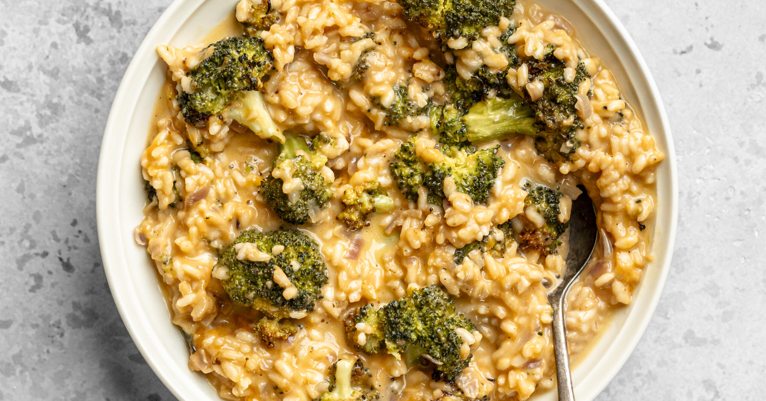 Roasted Broccoli and Cheddar Risotto for Two - A Flavor Journal